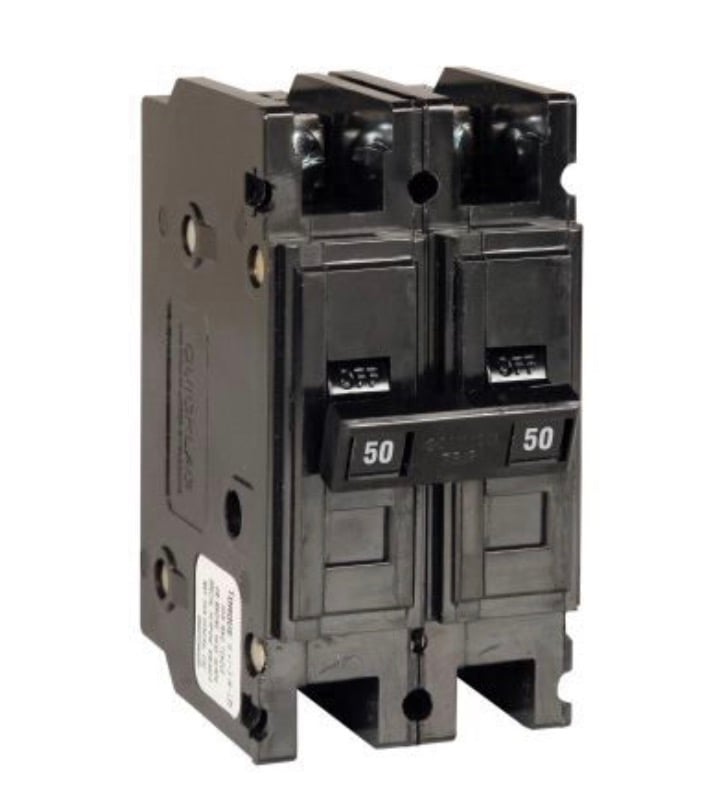 BREAKER - EATON, QC, 50A, 2 Pole, Cable-In / Cable-Out - Aurora Generators