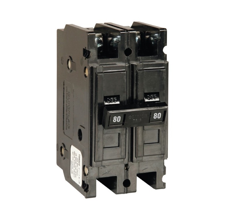BREAKER – EATON, QC, 80A, 2 Pole, Cable-In / Cable-Out - Aurora Generators