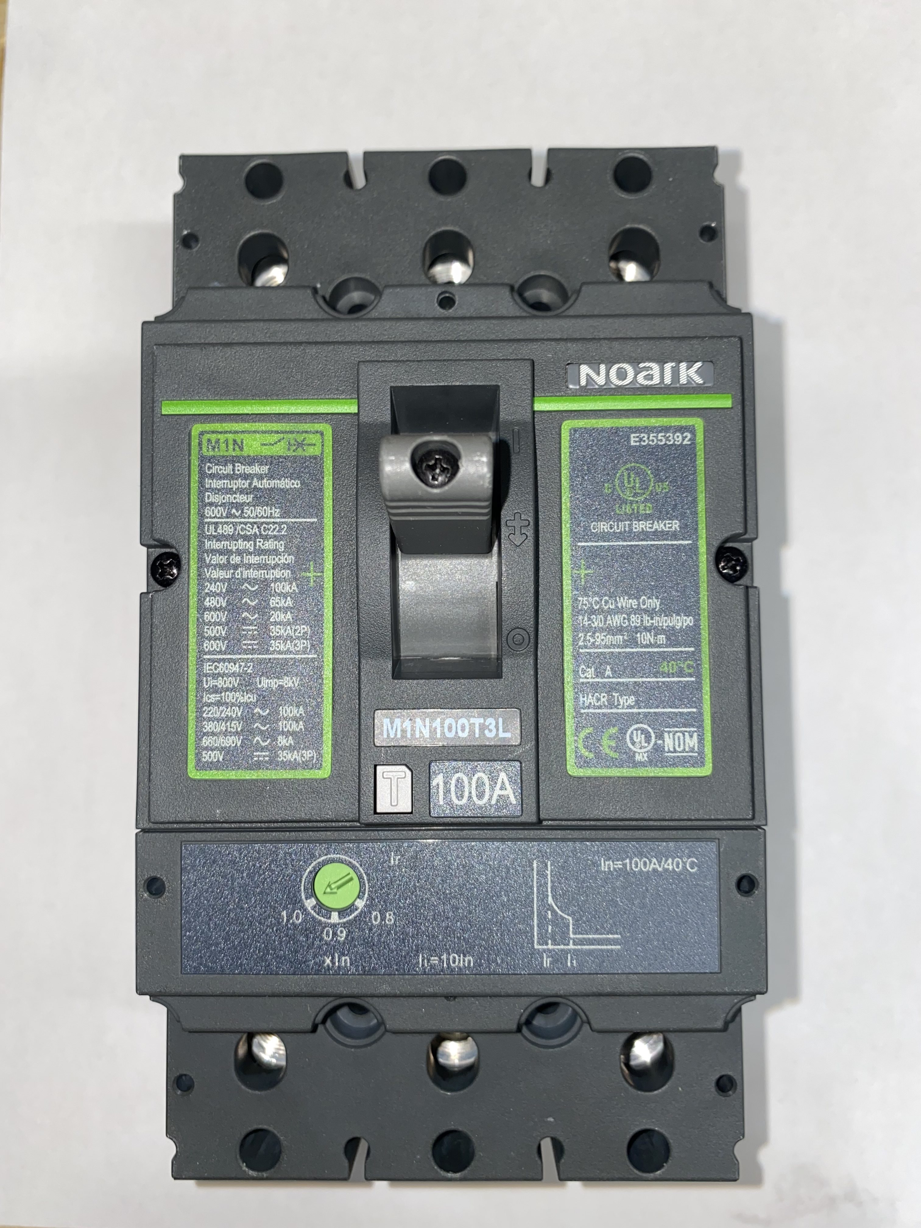 BREAKER - NOARK, MCCB, 100A, 3 Pole - Aurora Generators