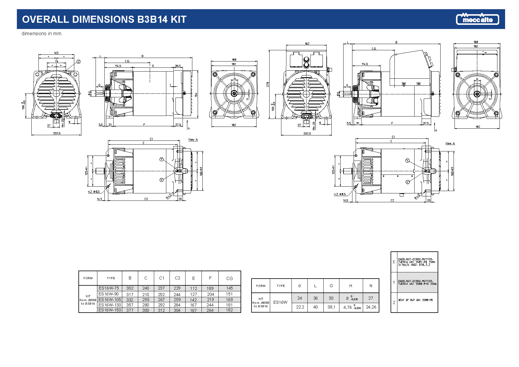 Mecc Alte ES16W Alternators