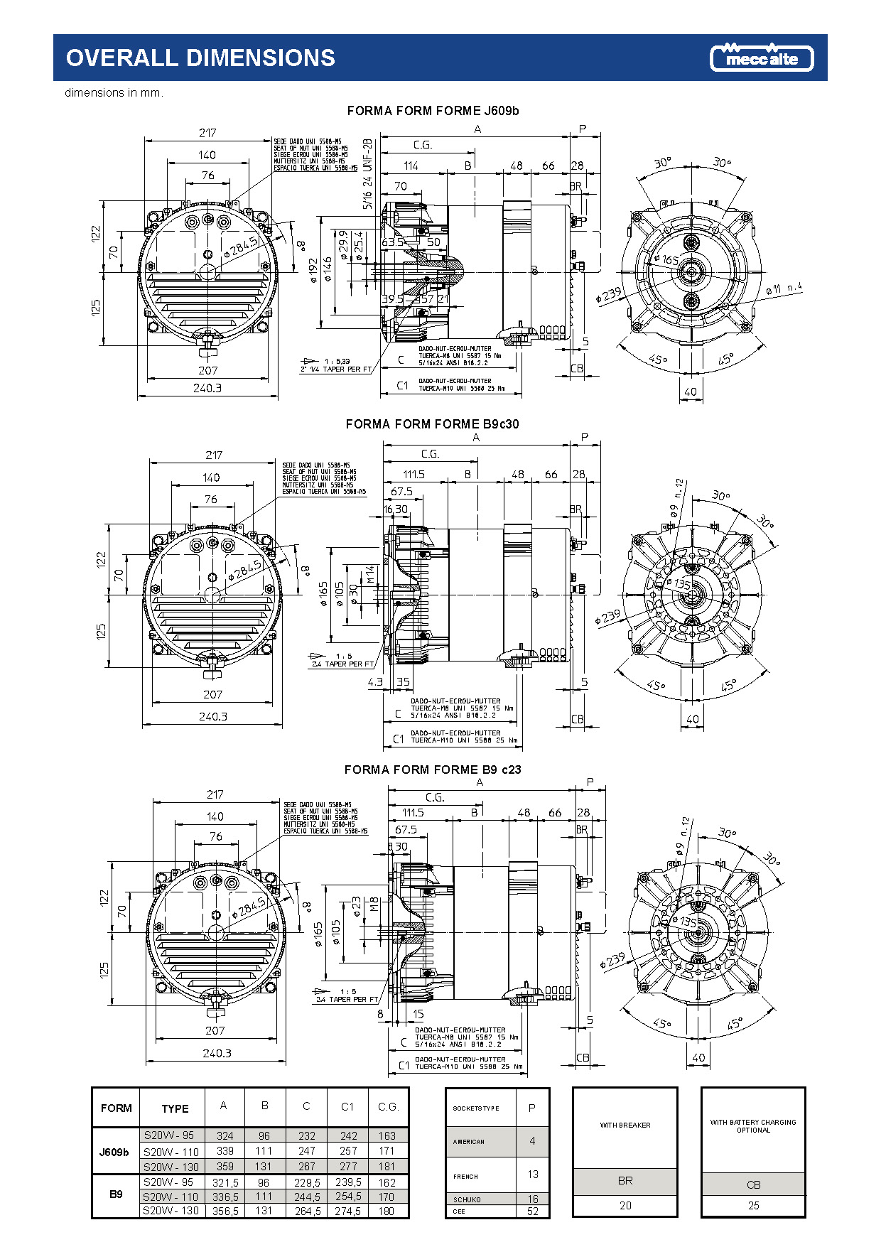 Mecc Alte S20W Alternators